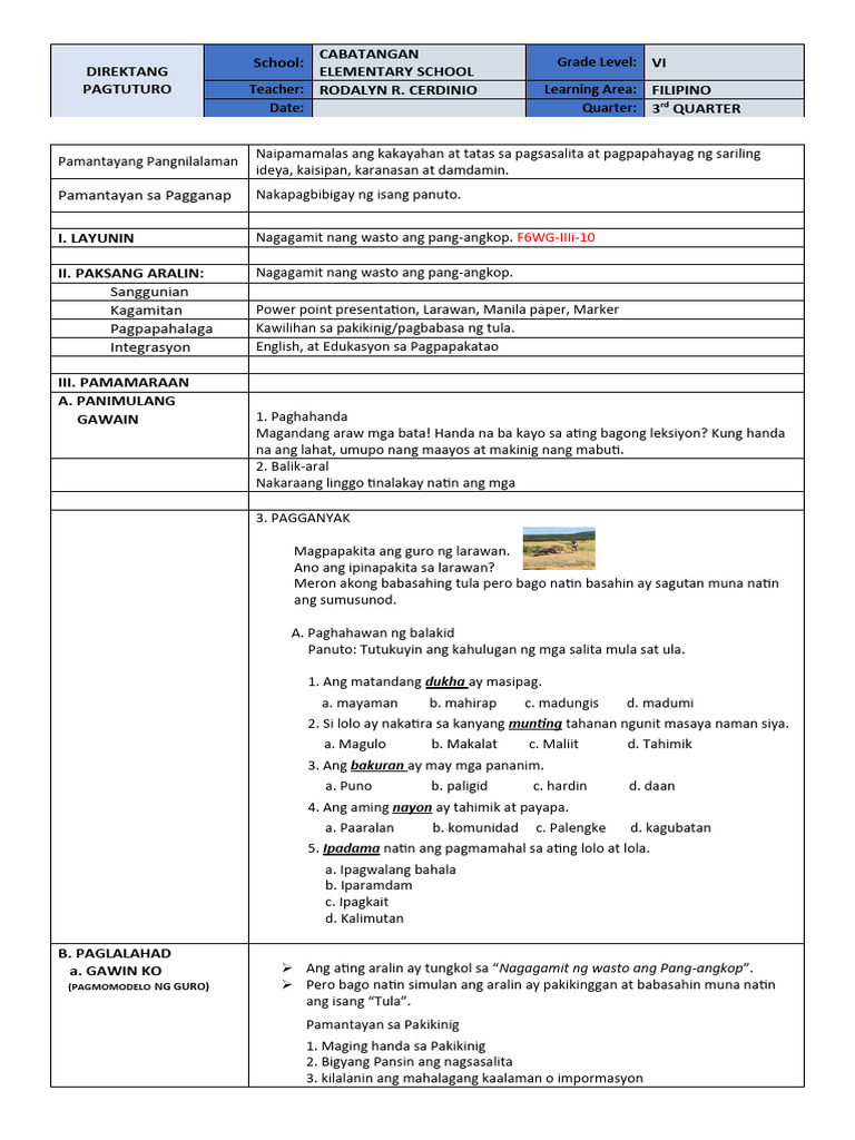 Filipino 6 | PDF