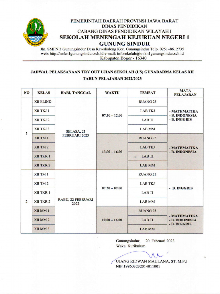 Jadwal To Gundar | PDF