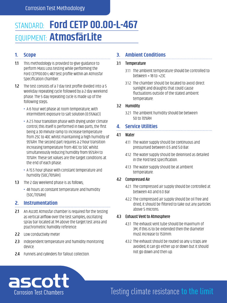Test-Methodology-FORD-CETP-VCS-1027-1449-TPJLR.52.265-Atmosfar-Lite | PDF