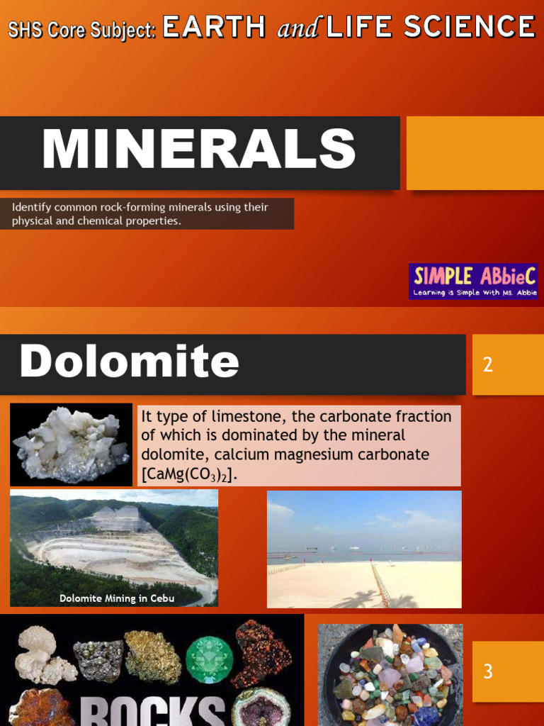 Lesson 3. Minerals | PDF | Minerals | Rock (Geology)