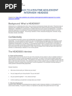 Headss-Assessment Sample Format | PDF | Sexually Transmitted Infection ...