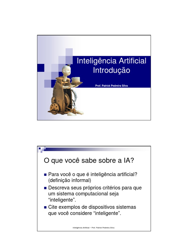 Inteligência Artificial-Introducao IA | PDF | Inteligência artificial ...