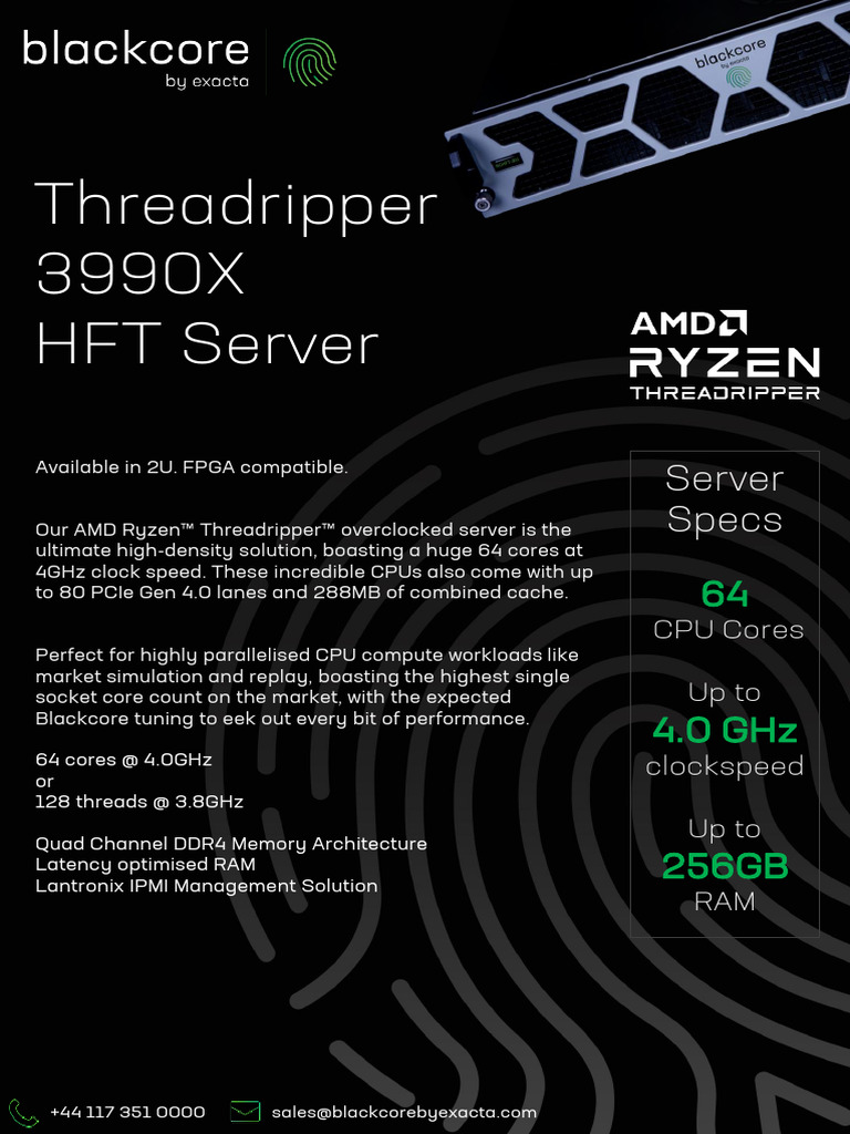 Blackcore Threadripper Server Spec Sheet | PDF | Computer Science ...