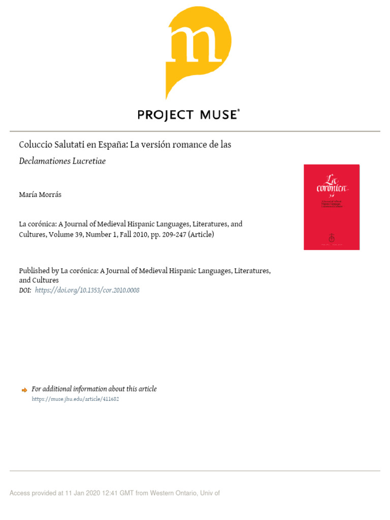 Salutati y su influencia en España | PDF