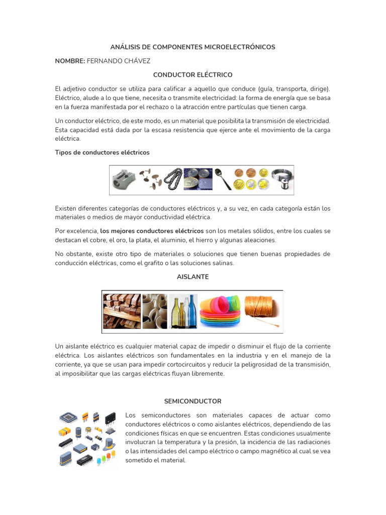 Conductor, Aislante, Semiconductor | PDF
