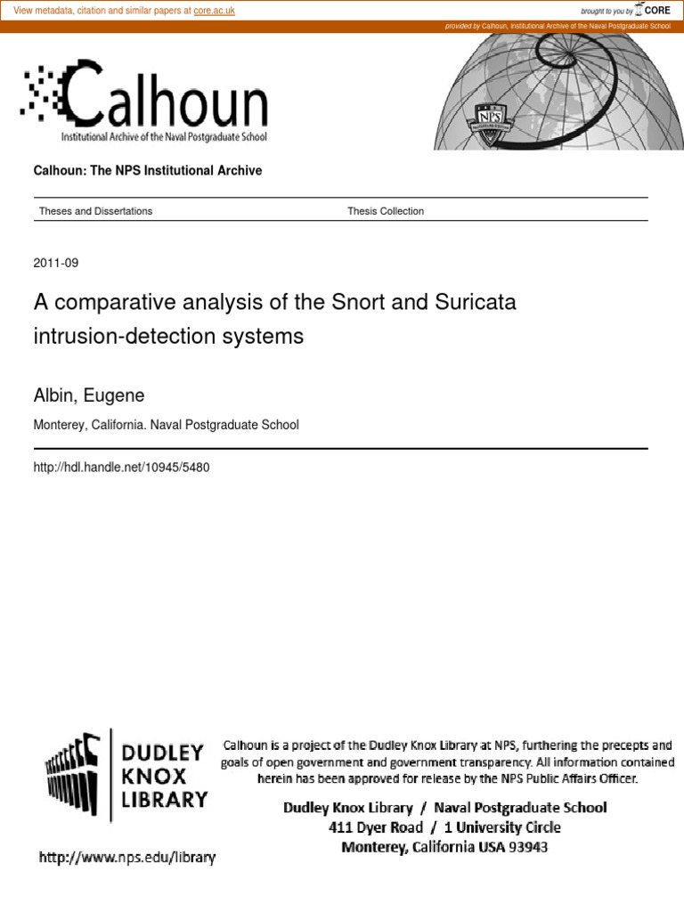 A Comparative Analysis of The Snort and Suricata Intrusion-Detection ...