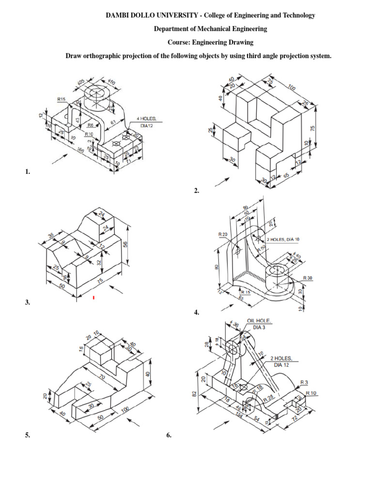 Engineering Drawing EXERCISE | PDF