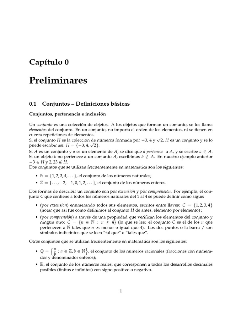 Álgebra 27 - CBC - Capitulo - 0 | PDF