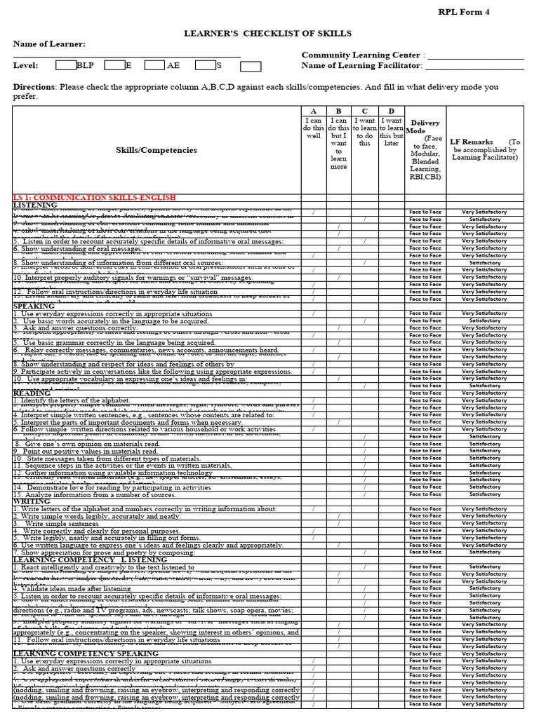 Revised RPL Form 4 With Check | PDF