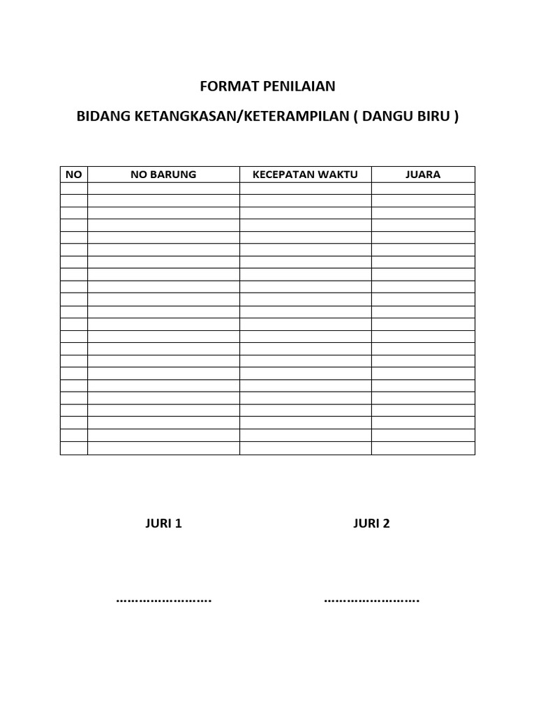 Format Penilaian Pramuka-1 | PDF