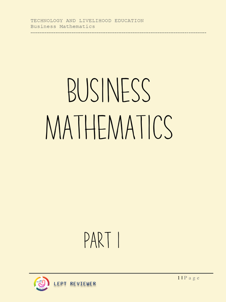 Reviewer-Bus Math | PDF