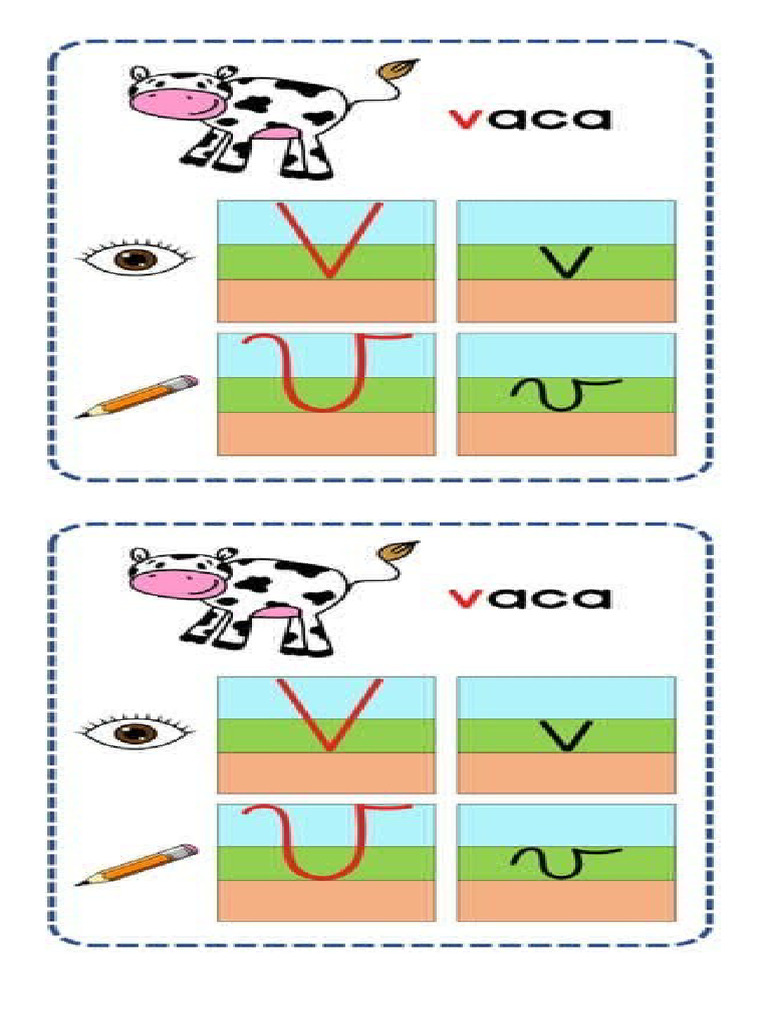 Letra V 1 Cuatro Formas | PDF