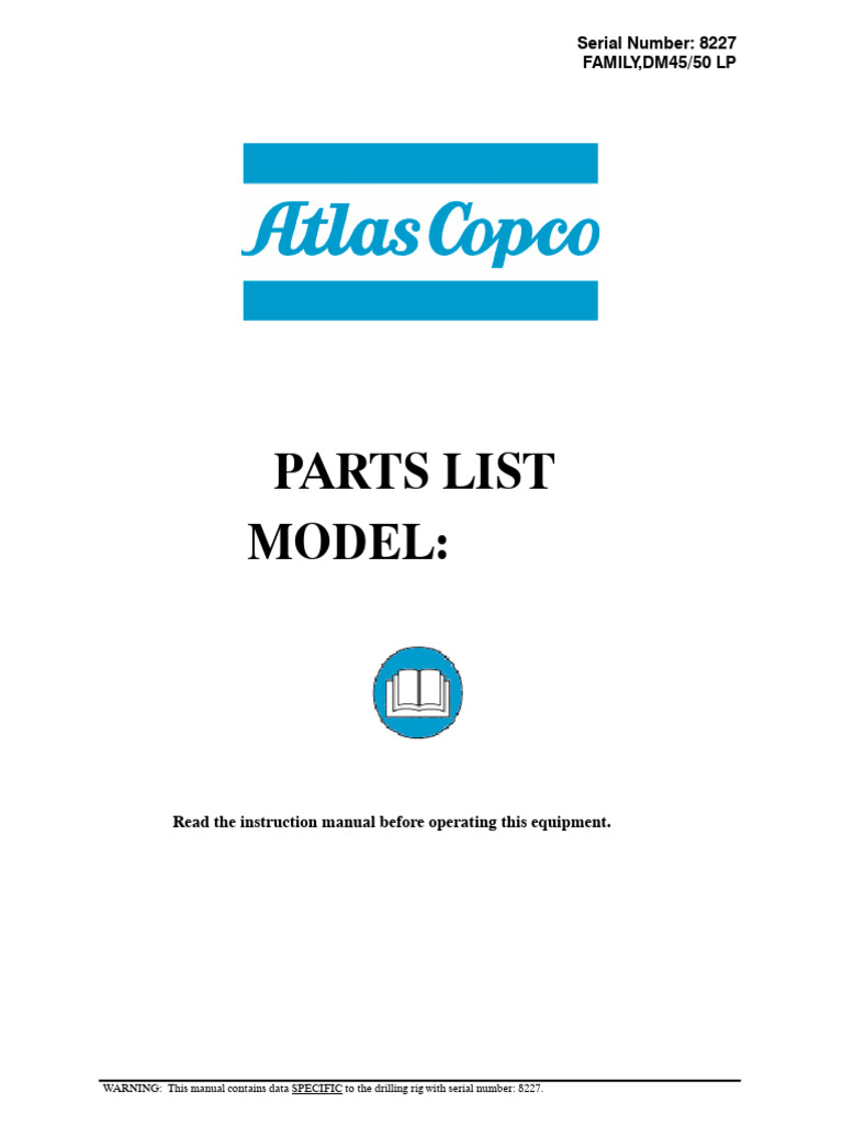 Parts List Model:: Serial Number: 8227 FAMILY, DM45/50 LP | PDF