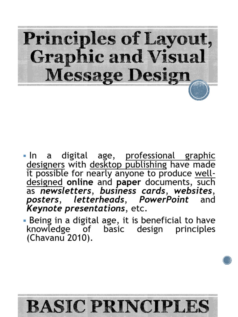 Principles of Layout Graphic and Visual Message | PDF | Page Layout ...