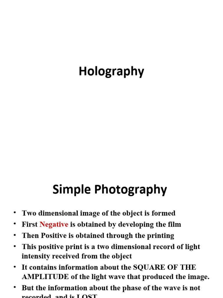 Holography PPT | PDF
