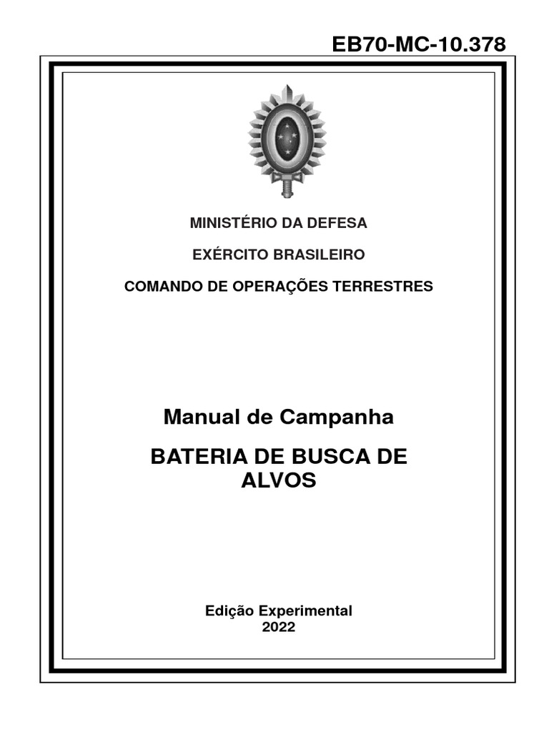 EB70-MC-10.378 - Bateria de Busca de Alvos | PDF