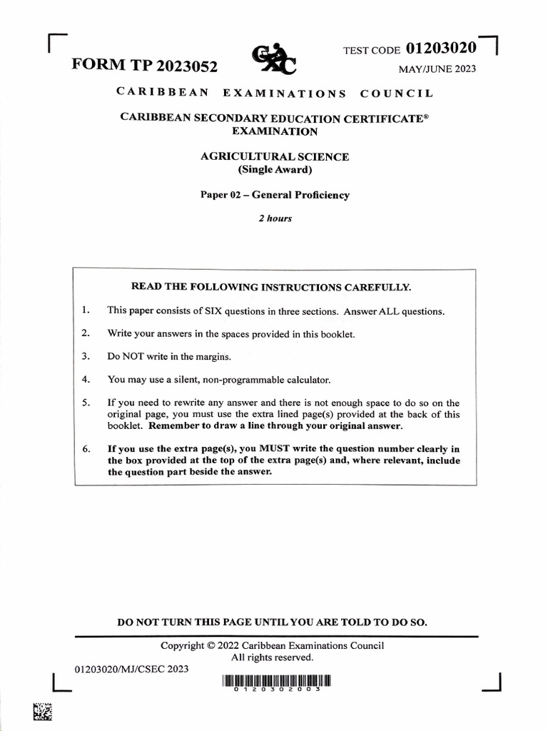 Agri Science P2 2023 | PDF