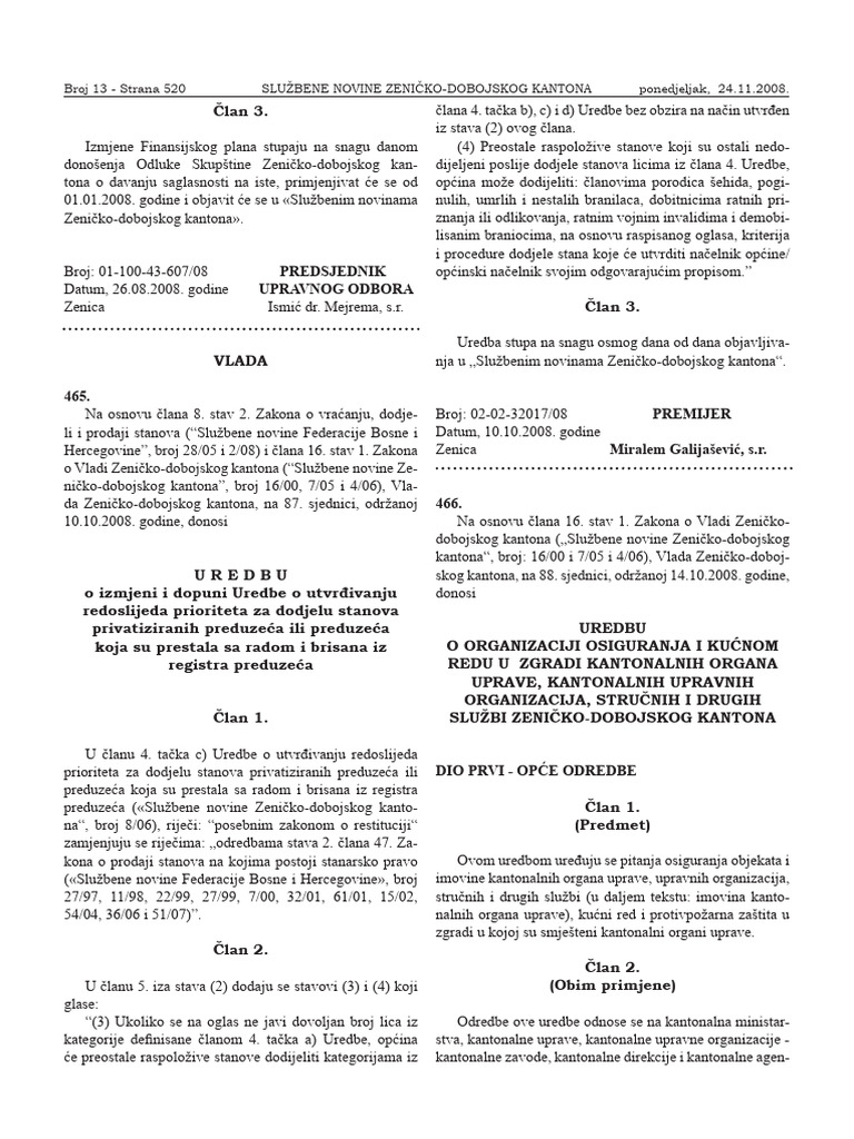 Kucni Red Uprave ZDK | PDF