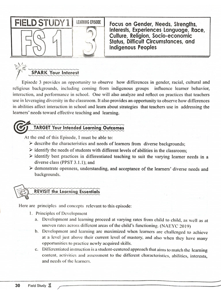 FS 1 Learning Episode 3 | PDF