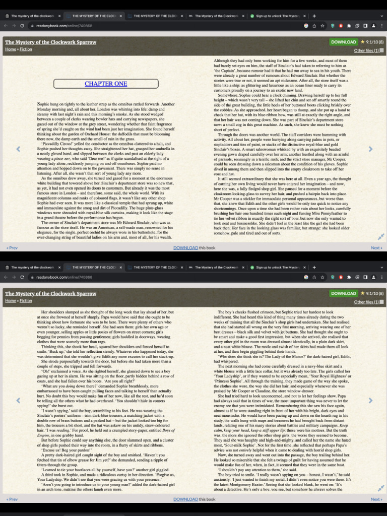 The Clockwork Sparrow | PDF