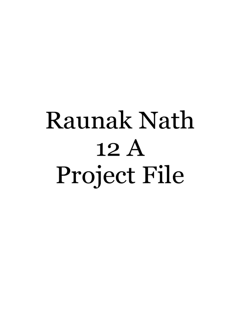Raunak Nath Project File | PDF | Educational Technology | Cognition