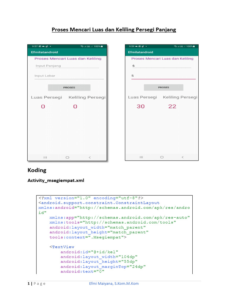 06proses Mencari Luas Dan Keliling Persegi Panjang | PDF | System ...