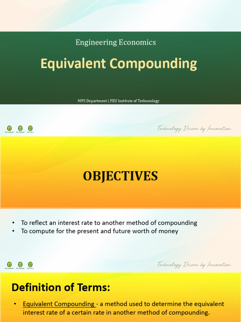 Module3 1EquivalentCompounding-1 | PDF