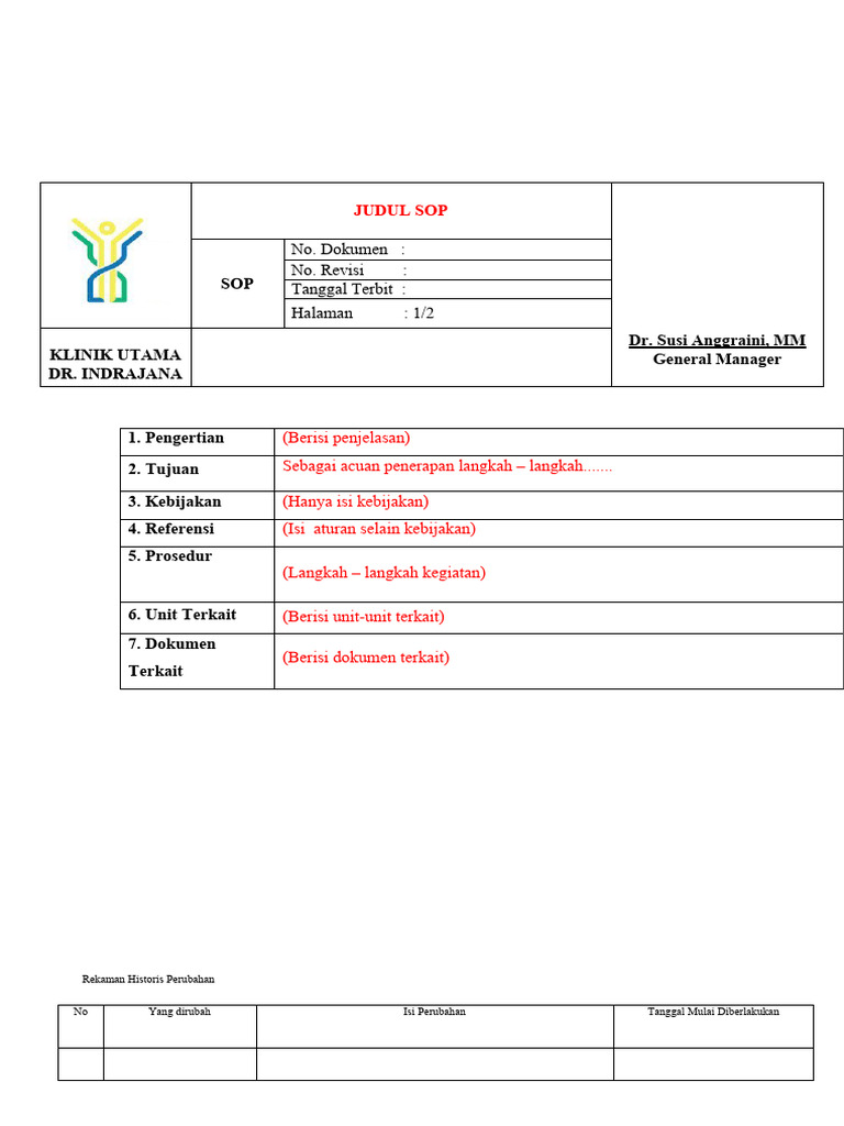 Contoh Draft Sop | PDF