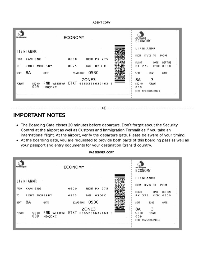 Confirmation - Check-In | PDF