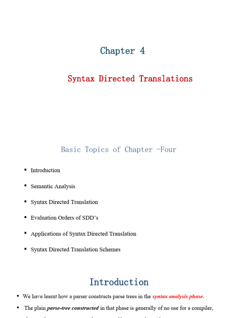 004chapter 4 - Syntax Directed Translation | PDF | Computers