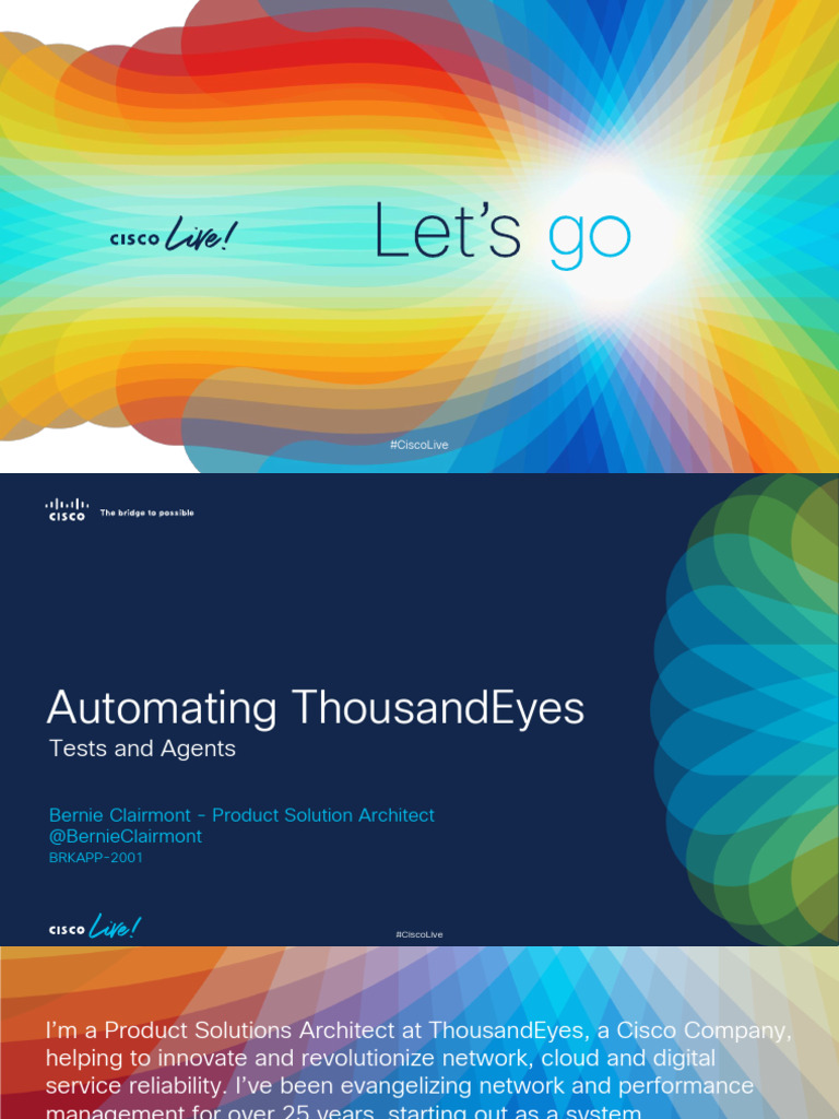 BRKAPP-2001 - Automating ThousandEyes Tests and Agents | PDF BRKAPP-2001 - Automating ThousandEyes Tests and Agents | PDF