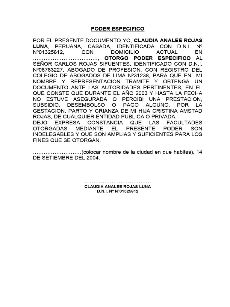 Poder Especifico | PDF