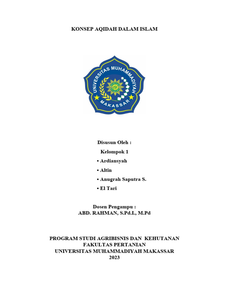 KLP 1 Aik3 Konsep Aqidah Dalam Islam-1 | PDF KLP 1 Aik3 Konsep Aqidah Dalam Islam-1 | PDF