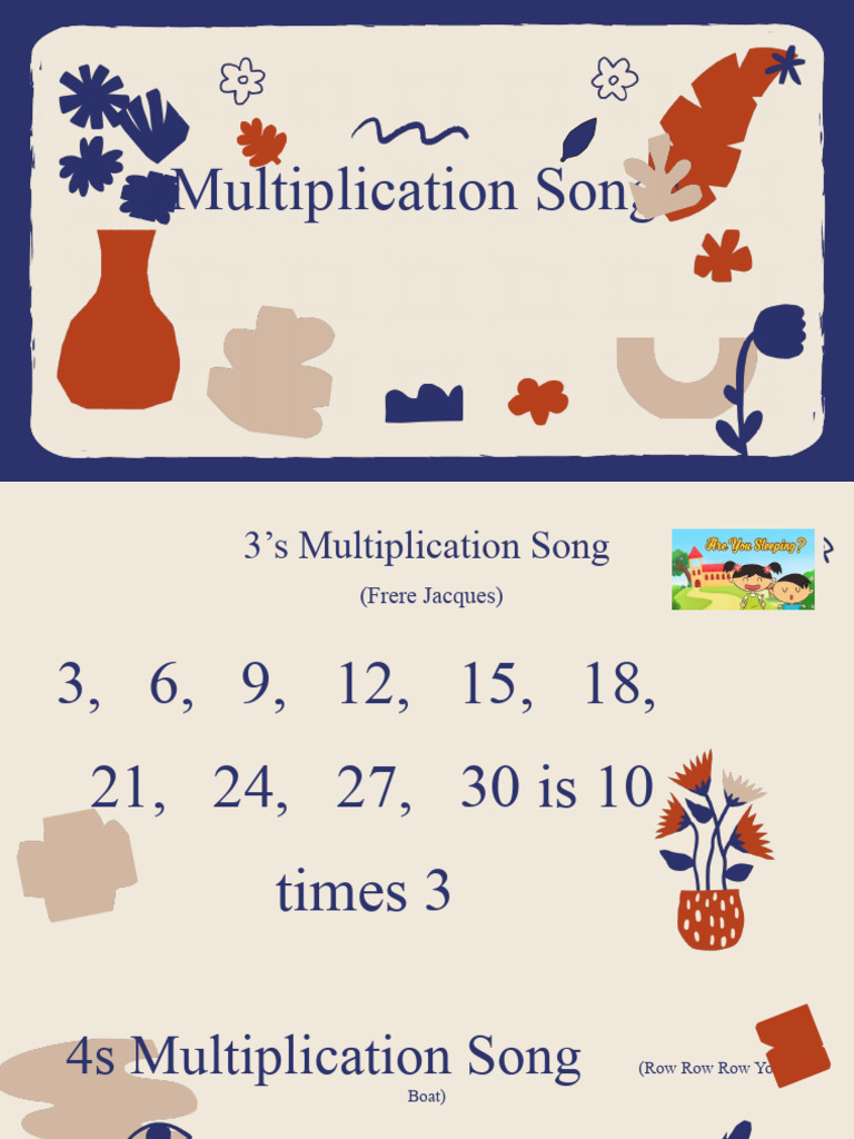 Multiplication Songs | PDF