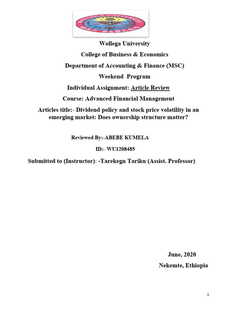 Arti Rev Abebe 111 | PDF