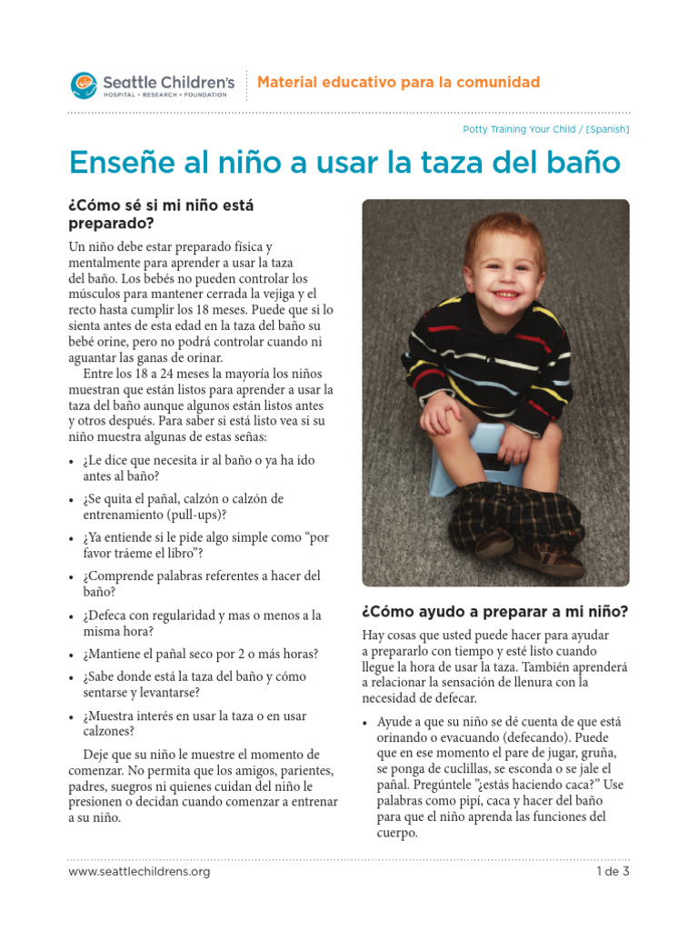 Entrenamiento para usar la taza del baño | PDF