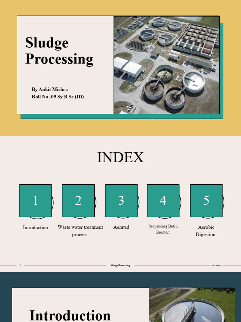Sludge Processing PPT by Ankit Mishra | PDF | Sewage Treatment | Waste Management