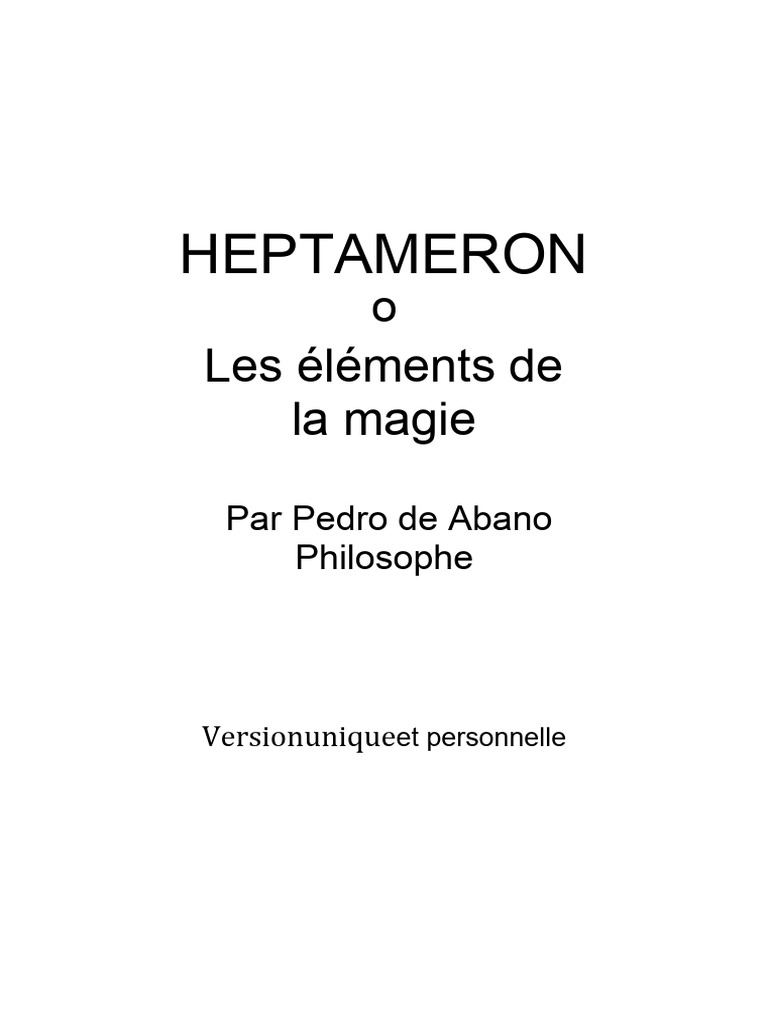 Heptaméron PDF | PDF