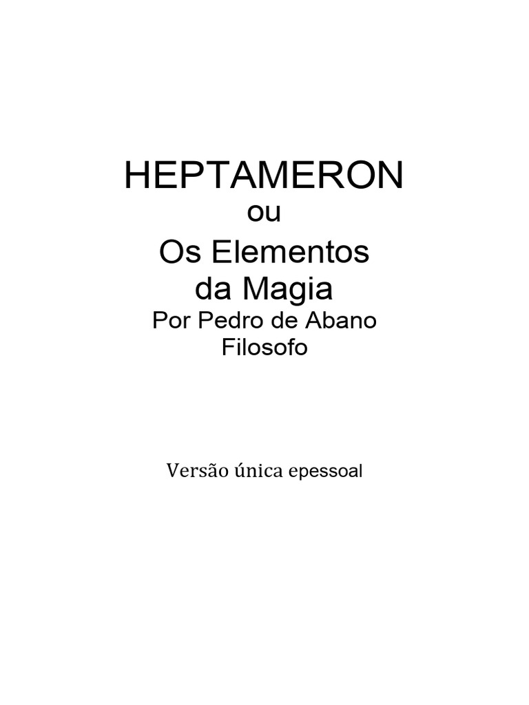 Heptameron PDF | PDF