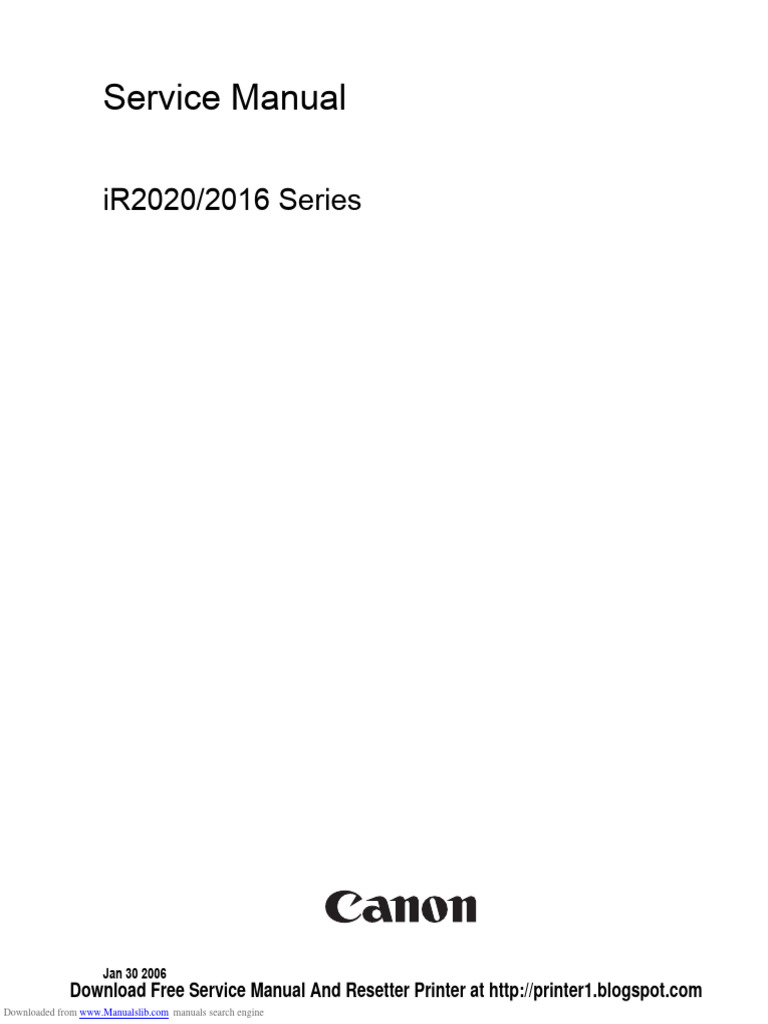 Canon Ir2020 - Series Service Manual | PDF | Image Scanner | Electronic Circuits