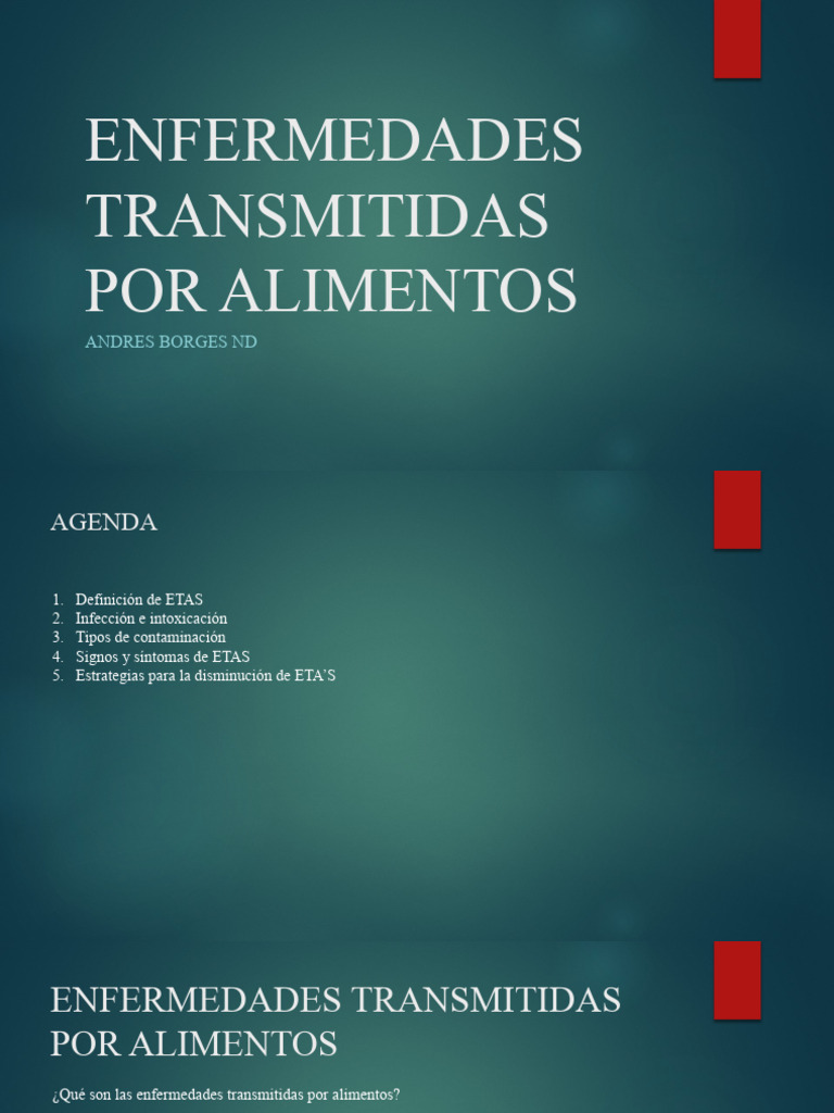ETAS PRESENTACION | PDF | Enfermedades transmitidas por alimentos ...