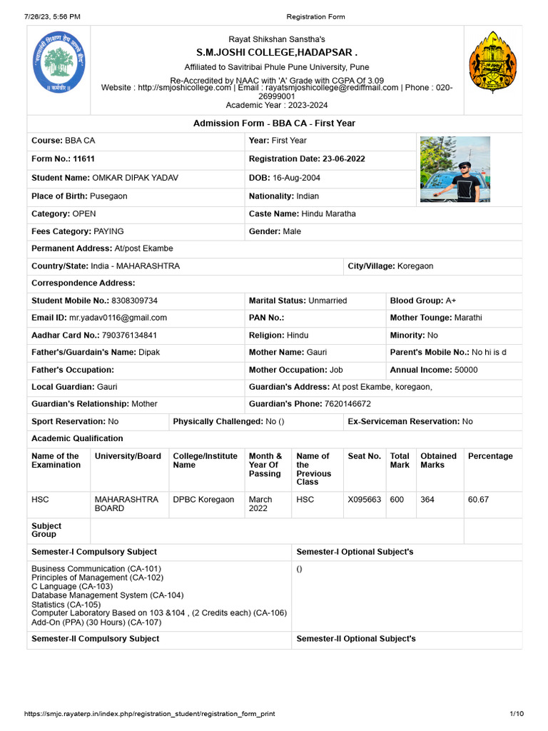 Registration Form. | PDF | Justice | Crime & Violence