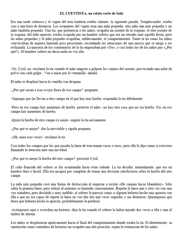 El Cuentista | PDF El Cuentista | PDF