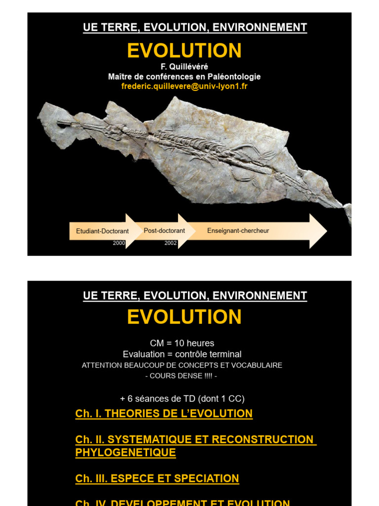 Chapitre1 - Théories de Levolution | PDF