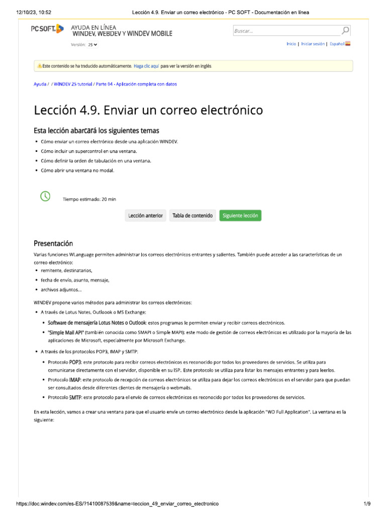 Mandar Un Email Desde Windev | PDF