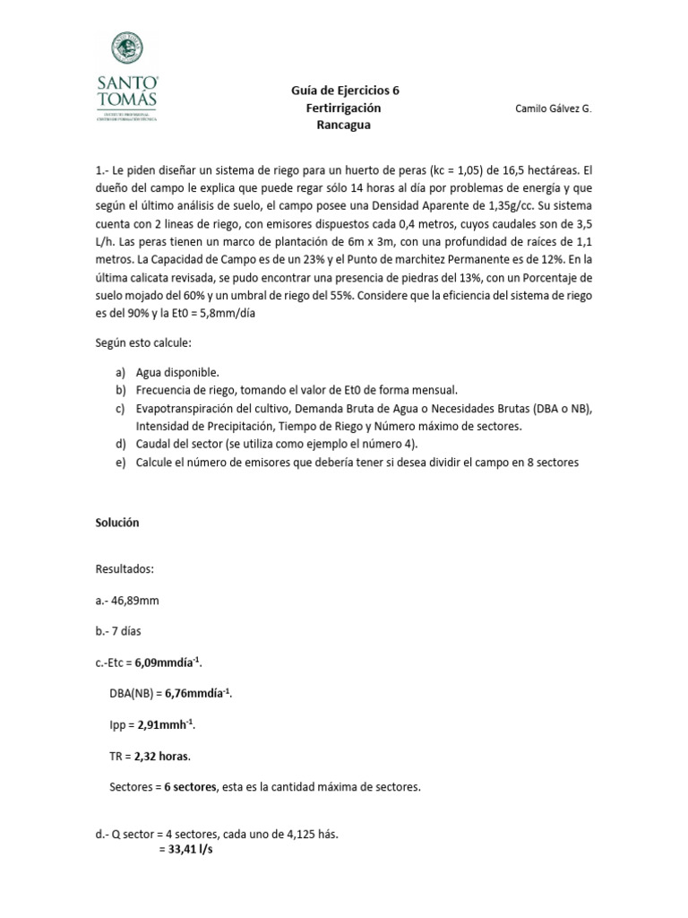 Guia de Ejercicios 6 | PDF