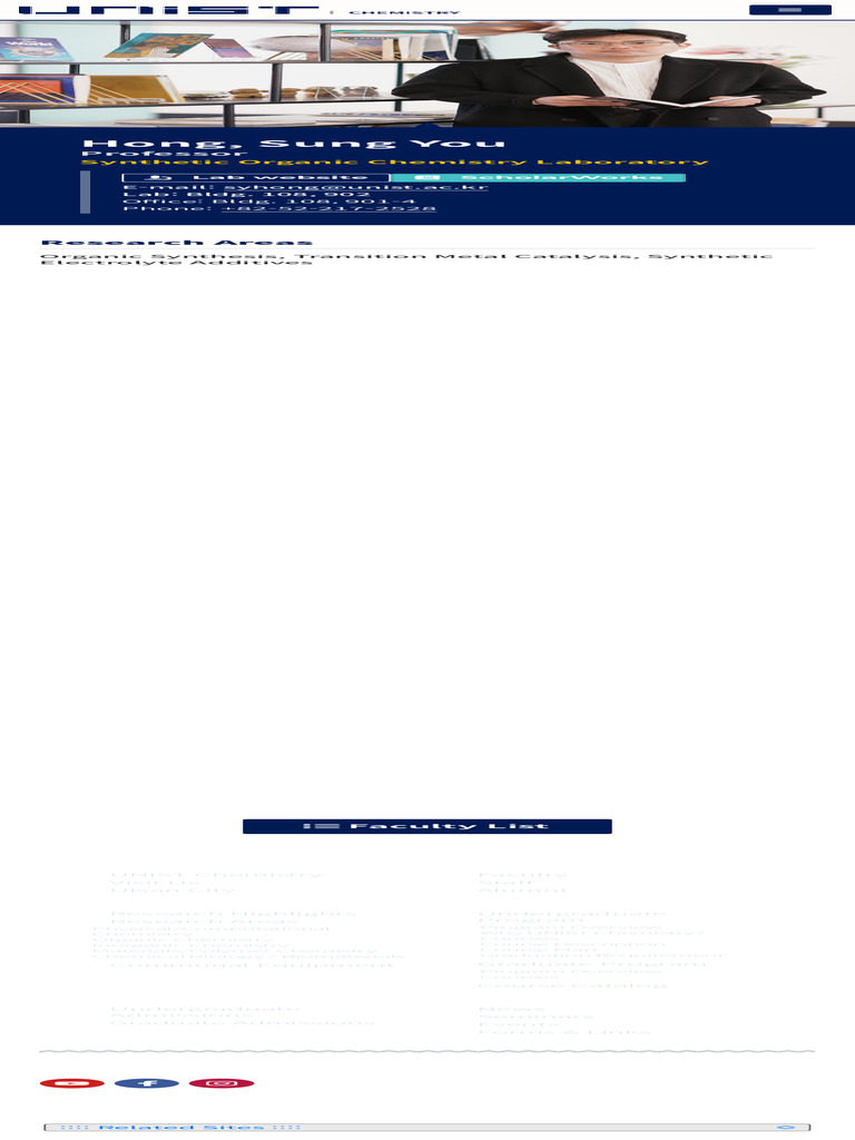 Hong, Sung You - UNIST Chemistry - English | PDF