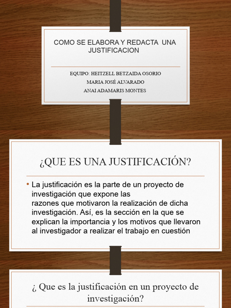 Como Se Elabora Una Justificacion | PDF