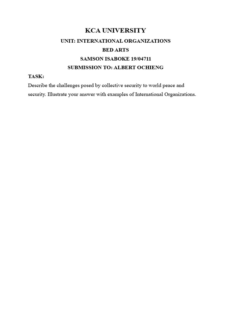 Collective Security Pdf Disarmament Cold War