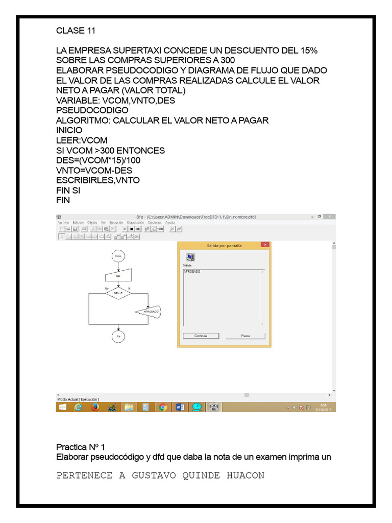 Trabajos DFD | Descargar gratis PDF | Algoritmos | Ingeniería de software
